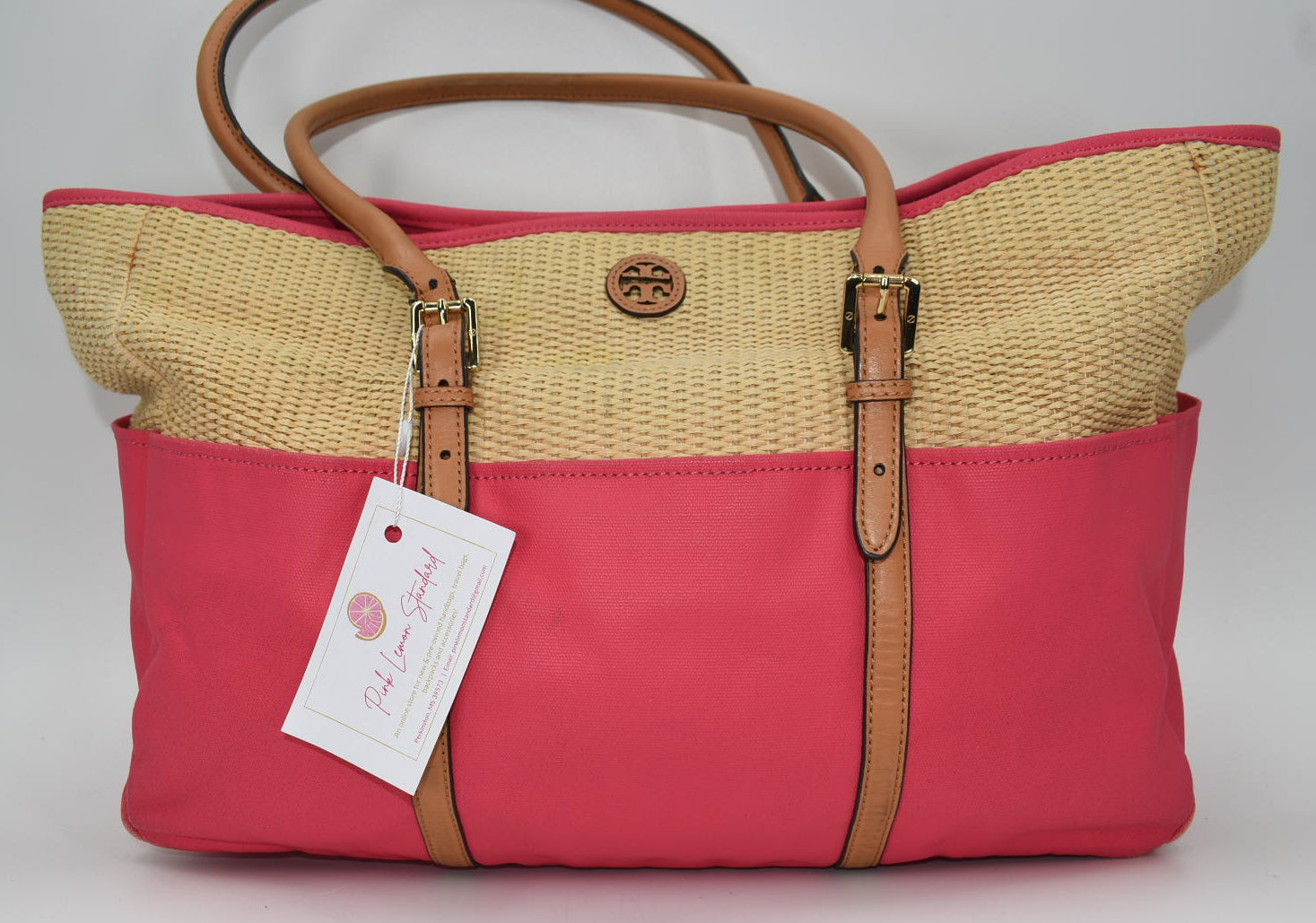 Tory Burch Large Lydia Tote Bag – Pink Lemon Standard